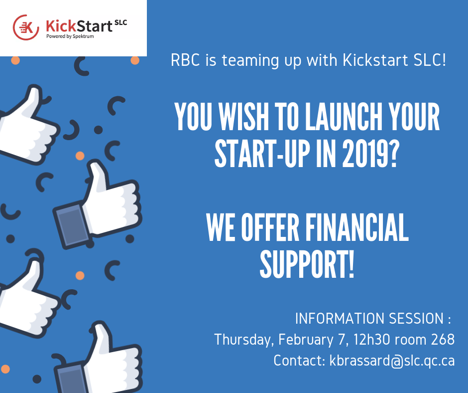 RBC is teaming up with KickStart SLC ! - CEGEP Champlain - St. Lawrence